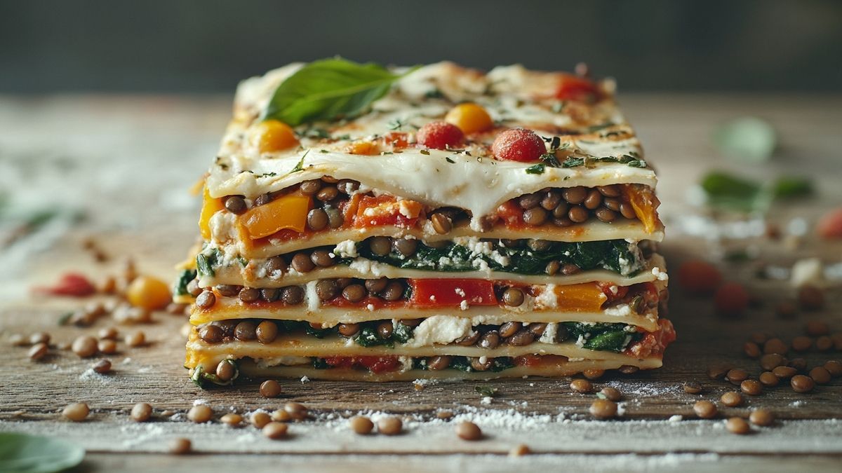 Recette de lasagne végétarienne aux lentilles savoureuses - Un jour ...
